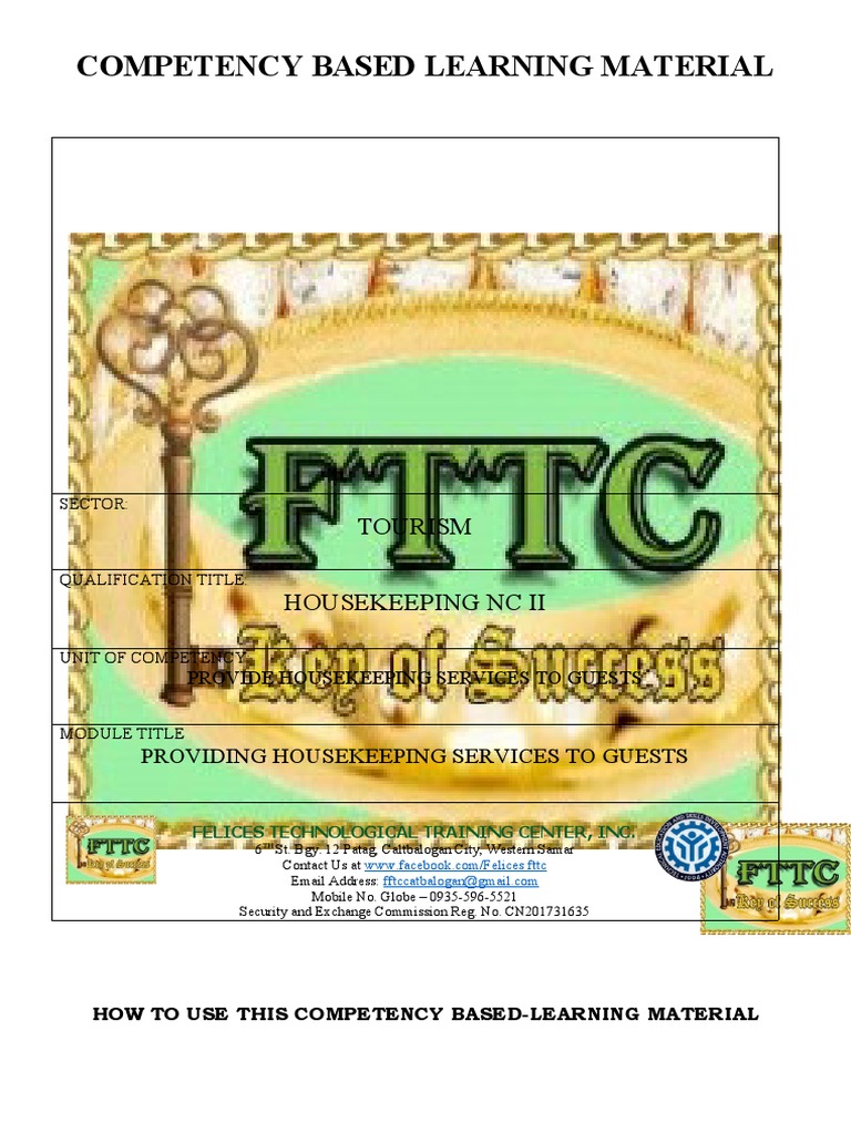 Housekeeping NC II Training Module | PDF | Housekeeping | Hotel