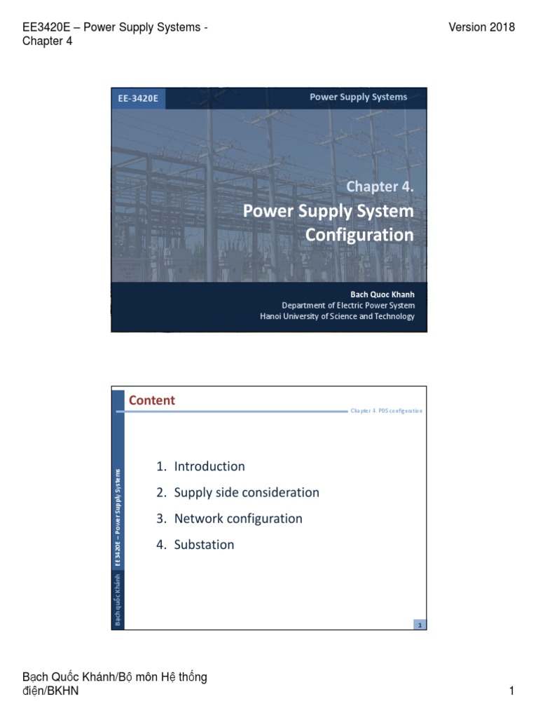 Chapter 4 - Power Distribution System Configuration | PDF | Electrical ...