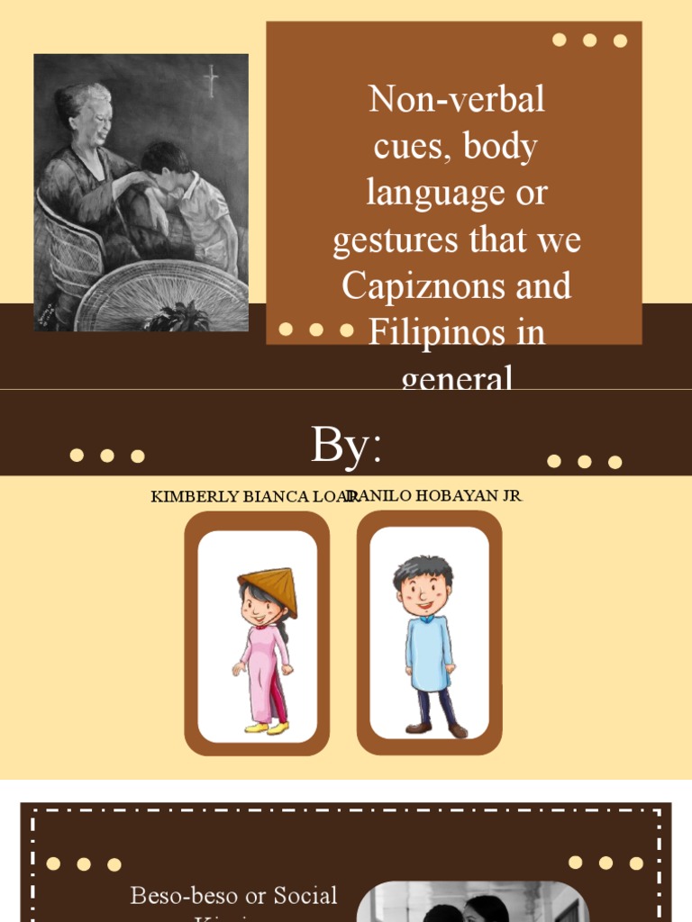 Non-Verbal Cues, Body Language or Gestures That We Capiznons and ...