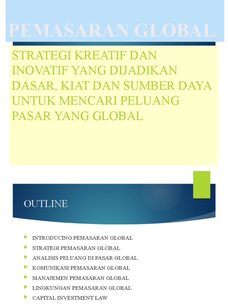 Strategi Pemasaran Global | PDF