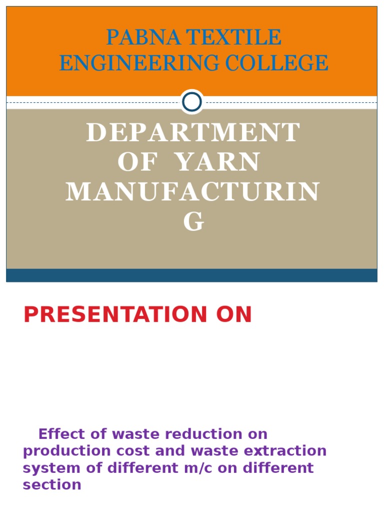 Project Report | Download Free PDF | Spinning (Textiles) | Textile ...