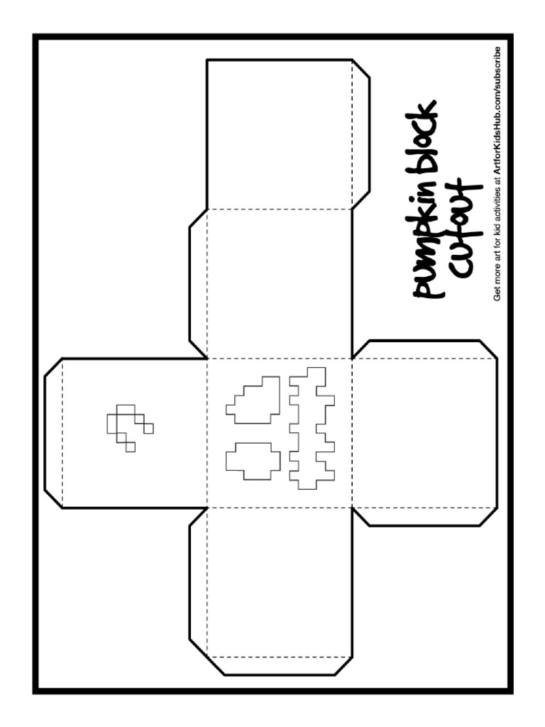 Minecraft Pumpkin Block Cutout | PDF