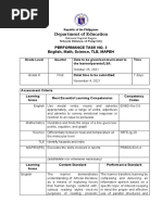Integrative Performance Task in Grade 9 1 Quarter: (15-20 Points) (10 ...