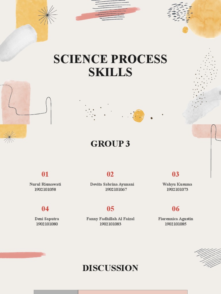 5c Group 3 Science Process Skills Pdf Science Educational