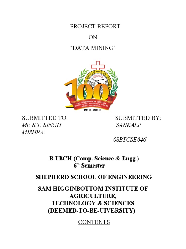 Data Moning Seminar Report | PDF | Data Mining | Privacy