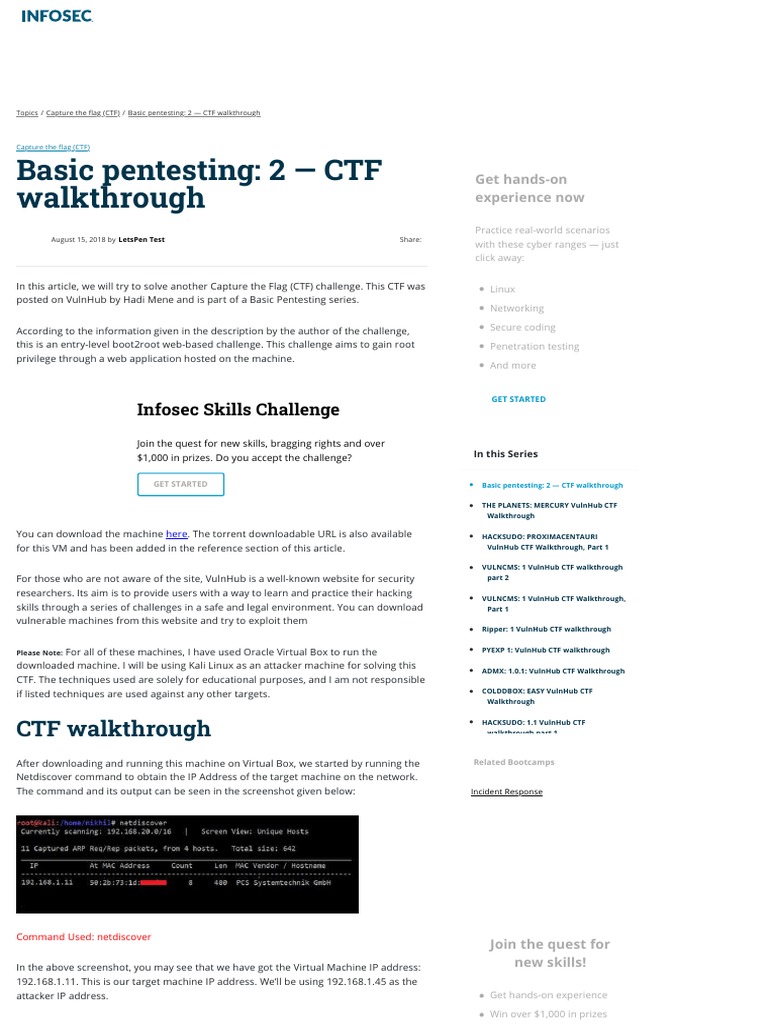 Basic Pentesting - 2 - CTF Walkthrough - Infosec Resources | Download ...