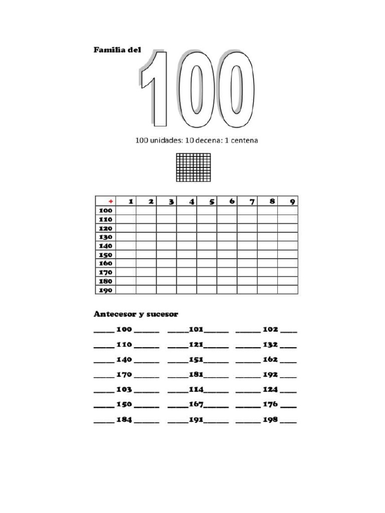 Numeros Del 1 Al 999 | PDF