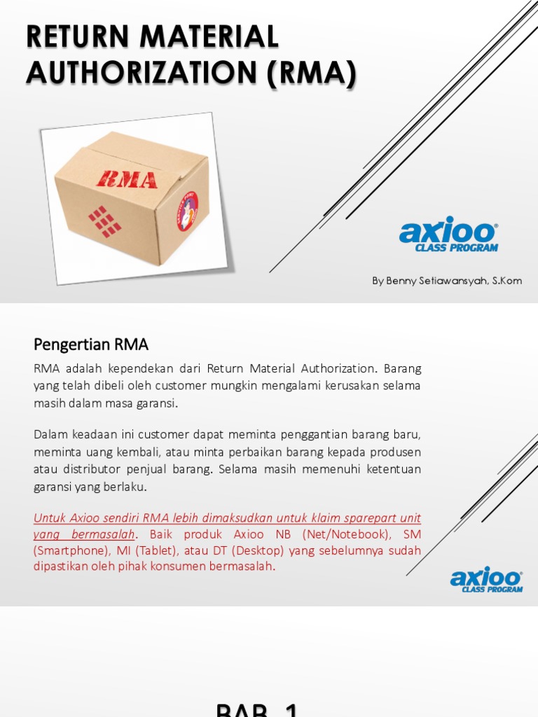 Procedure Return Material Authorization (RMA) | PDF