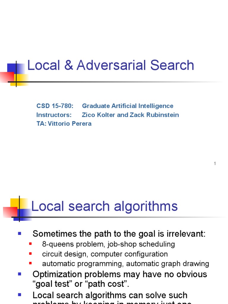 Local Adversarial Search | Download Free PDF | Computer Programming | Applied Mathematics