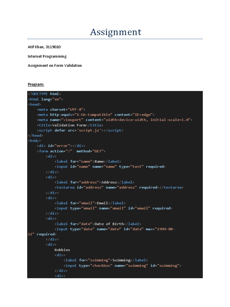 IP Assignment Form Validation | PDF | Science And Technology | Computer ...