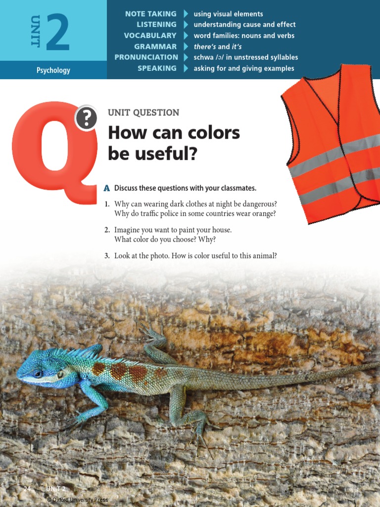 How Can Colors Be Useful?: Unit Question | PDF | Stress (Linguistics ...