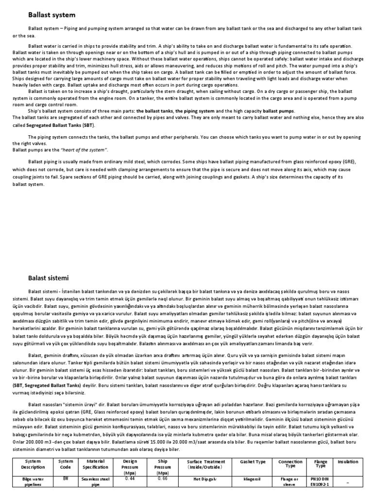 Ballast System | PDF | Ships | Water Transport