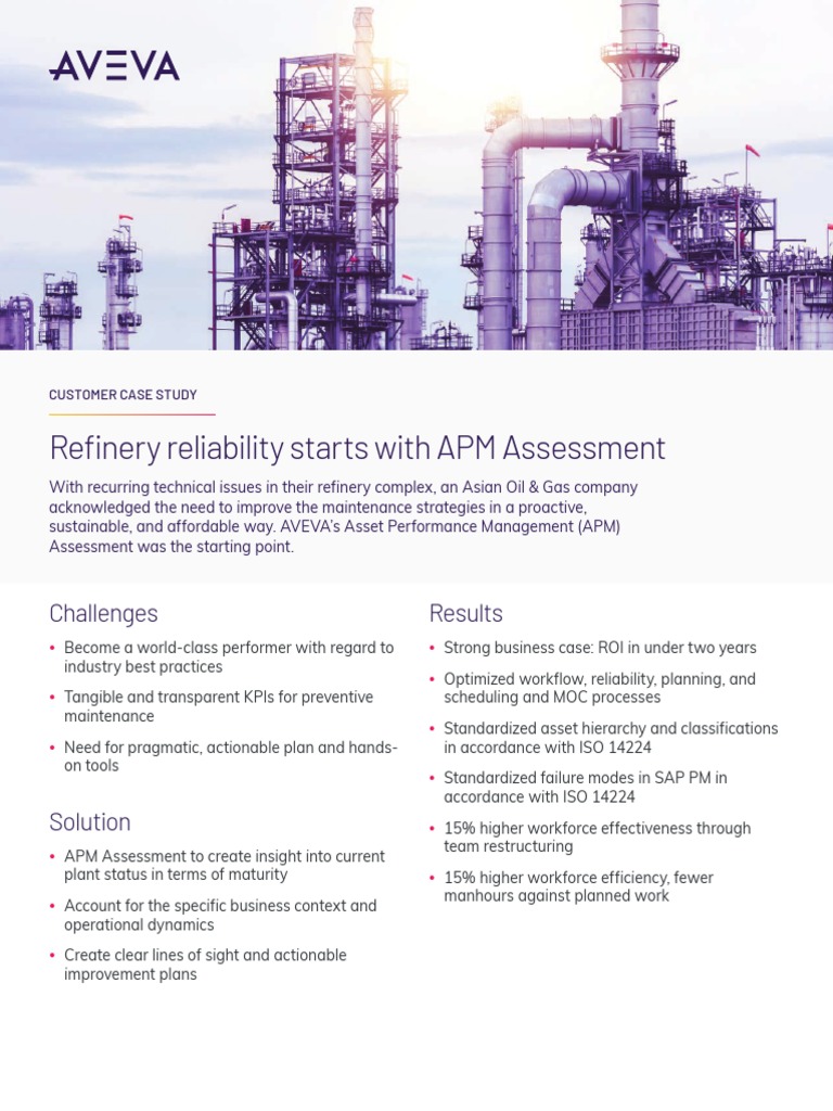 Refinery Reliability Starts With APM Assessment: Challenges Results ...