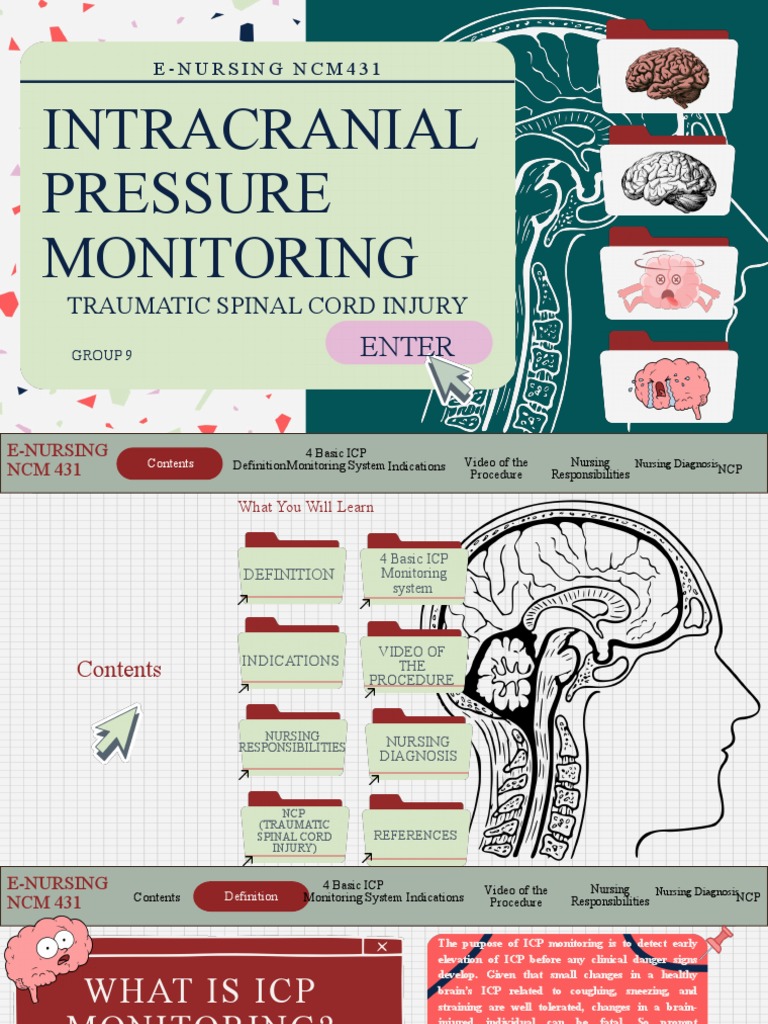 Group 9 - Icp Monitoring | PDF | Respiratory System | Breathing