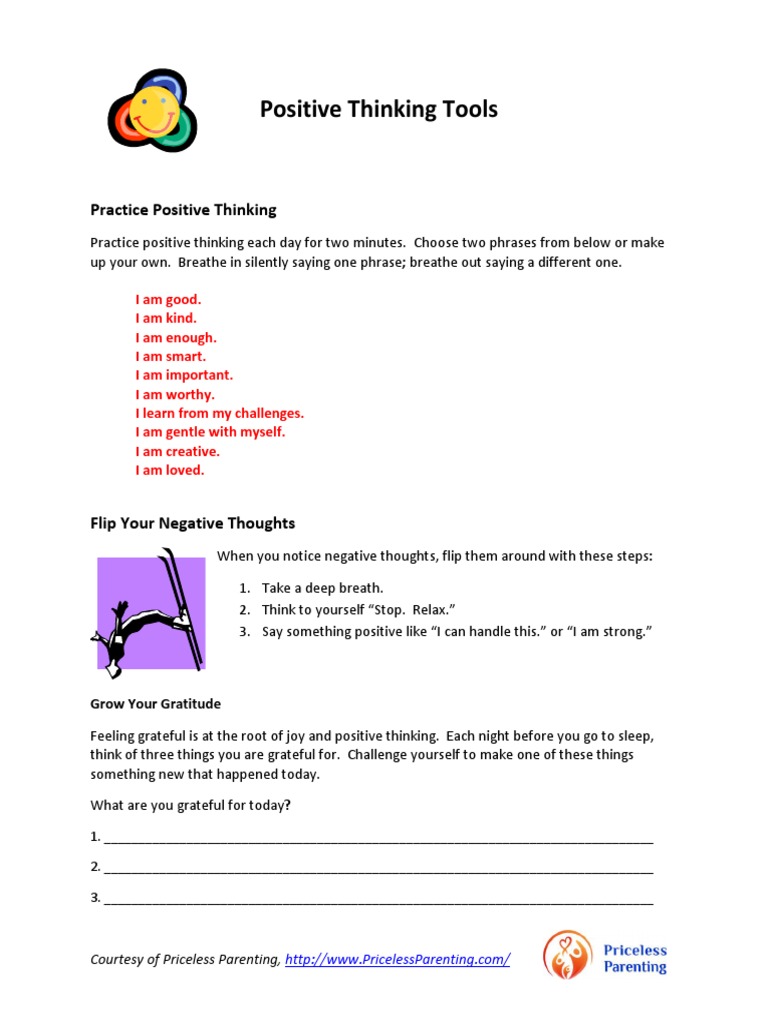 Positive Thinking Tools for Kids | PDF