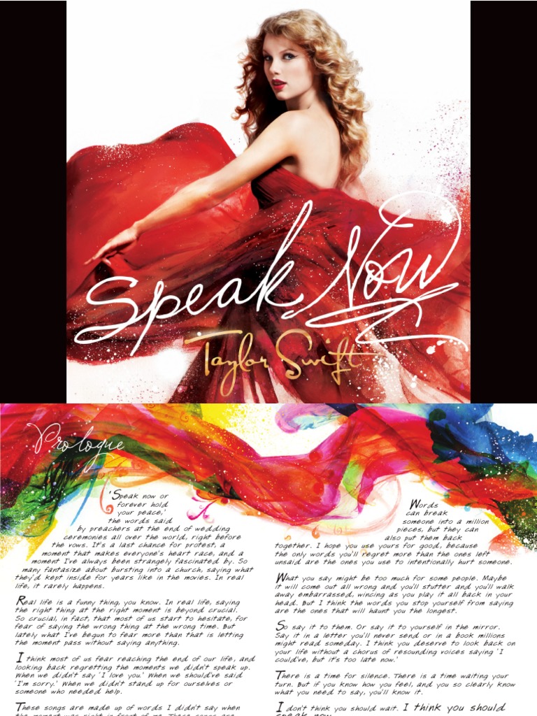 Digital Booklet - Speak Now (Deluxe Edition) | PDF | Taylor Swift