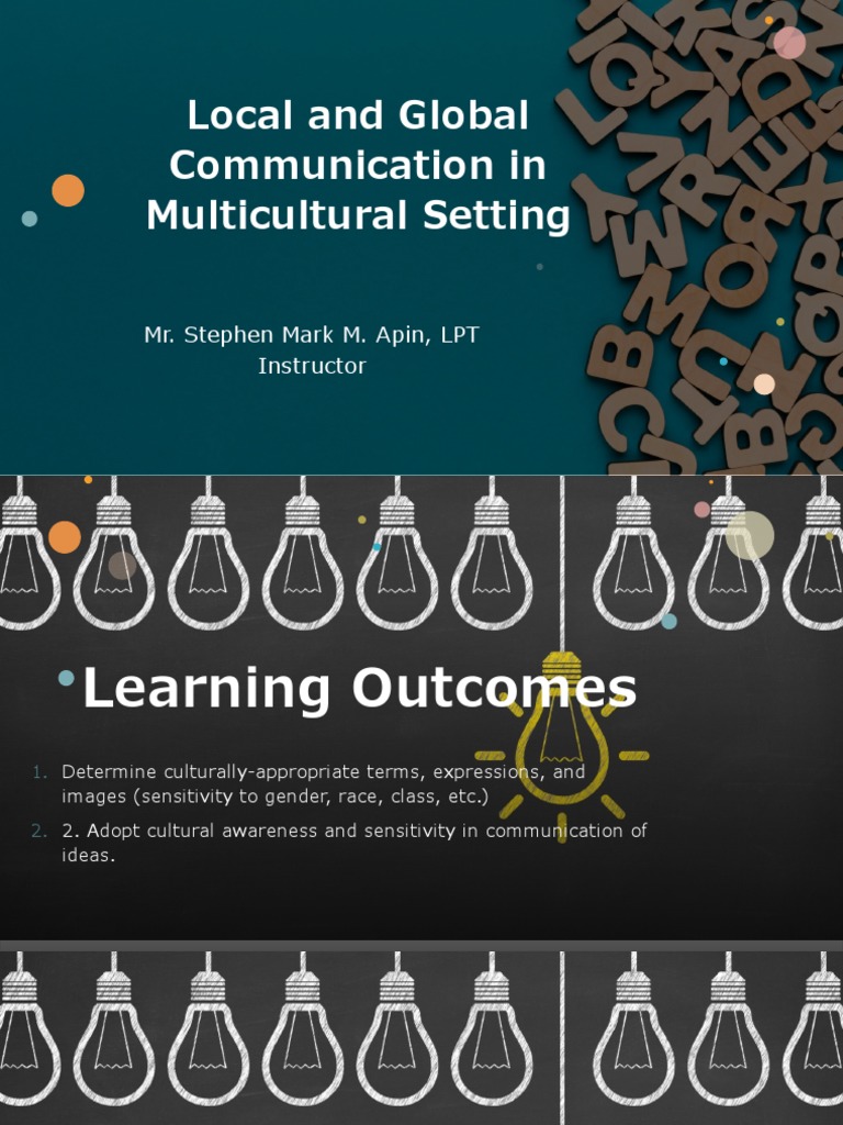 Local and Global Communication in Multicultural Setting | PDF