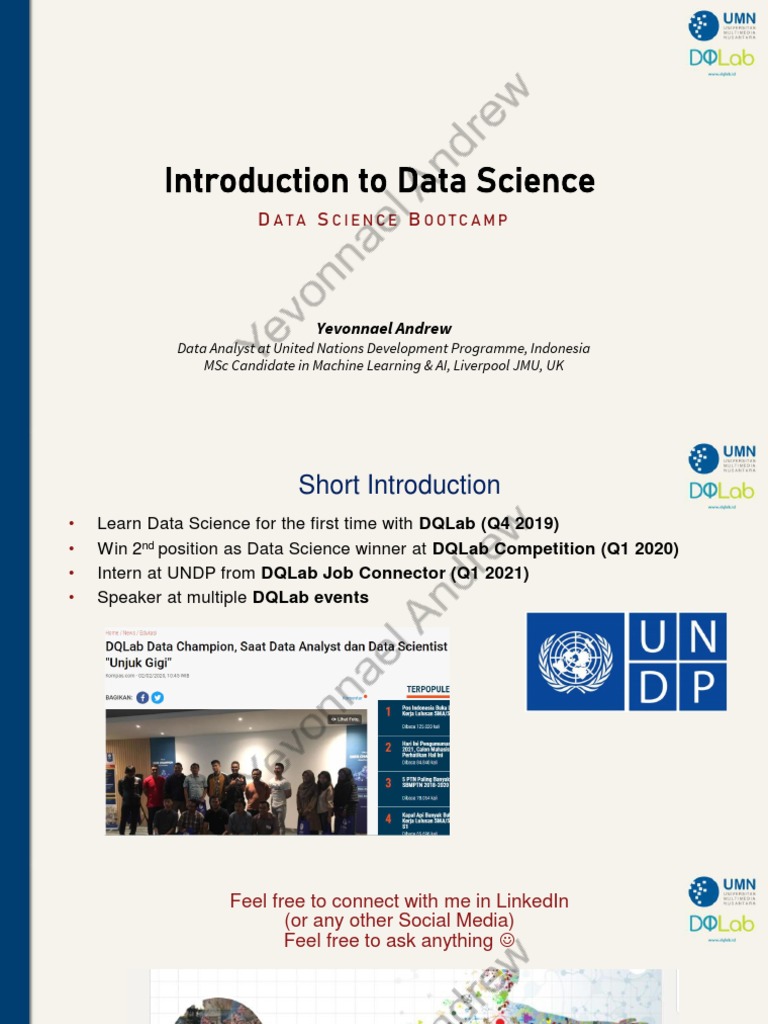 Introduction To Data Science: Yevonnael Andrew | PDF | Machine Learning ...