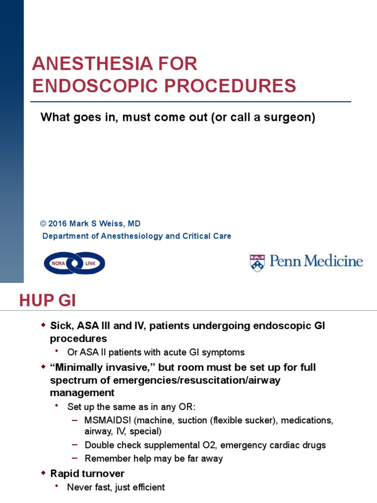 Lecture02 GI Endos | PDF | Colonoscopy | Anesthesia