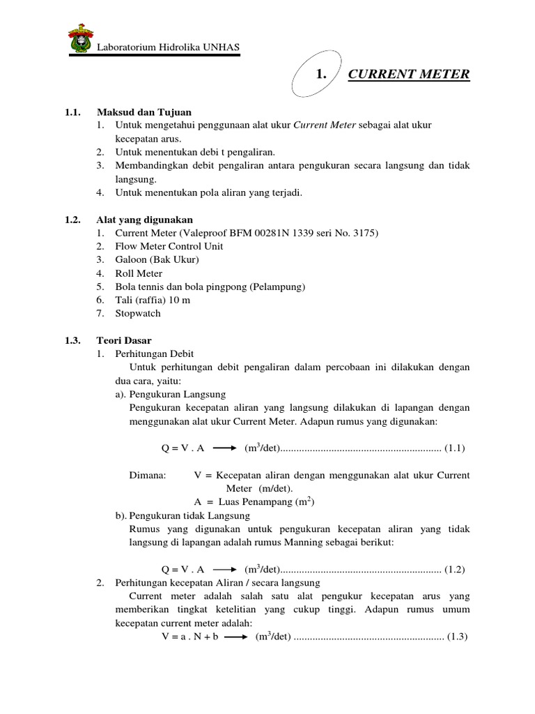 Bab 1 Current Meter | PDF