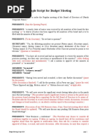 Sample Script for Board Meeting | PDF | Government