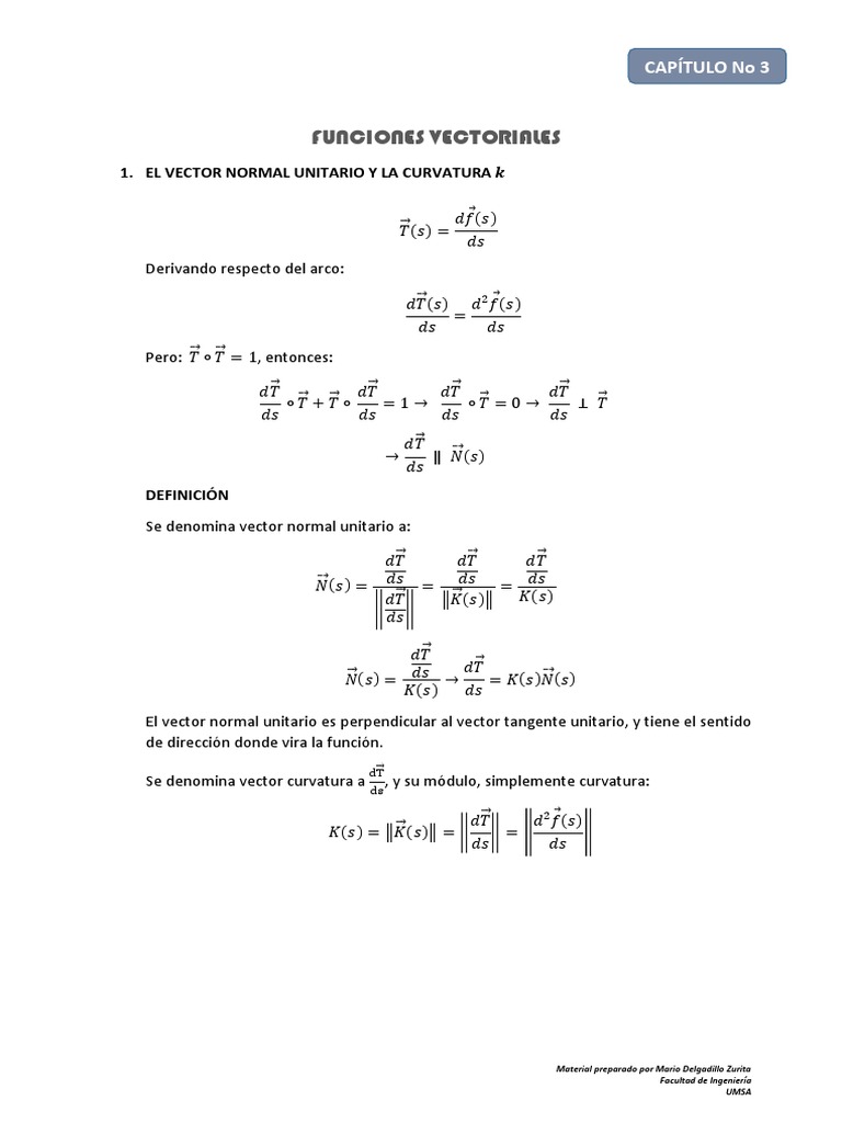 Funciones Vectoriales | PDF | Vector Euclidiano | Álgebra