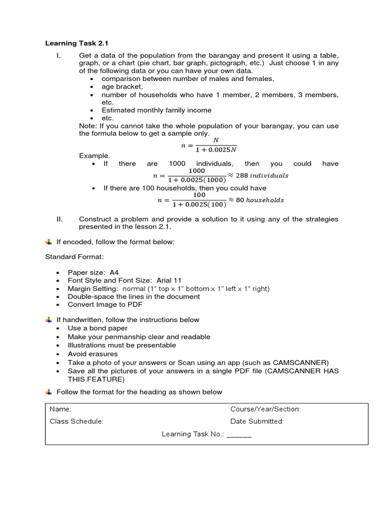 MMW - Learning Task 2.1 | PDF