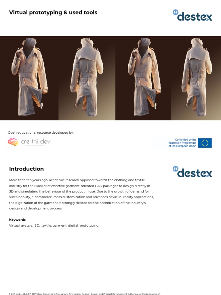 Virtual Prototyping and Used Tools CreThiDev | PDF | Prototype | Textiles