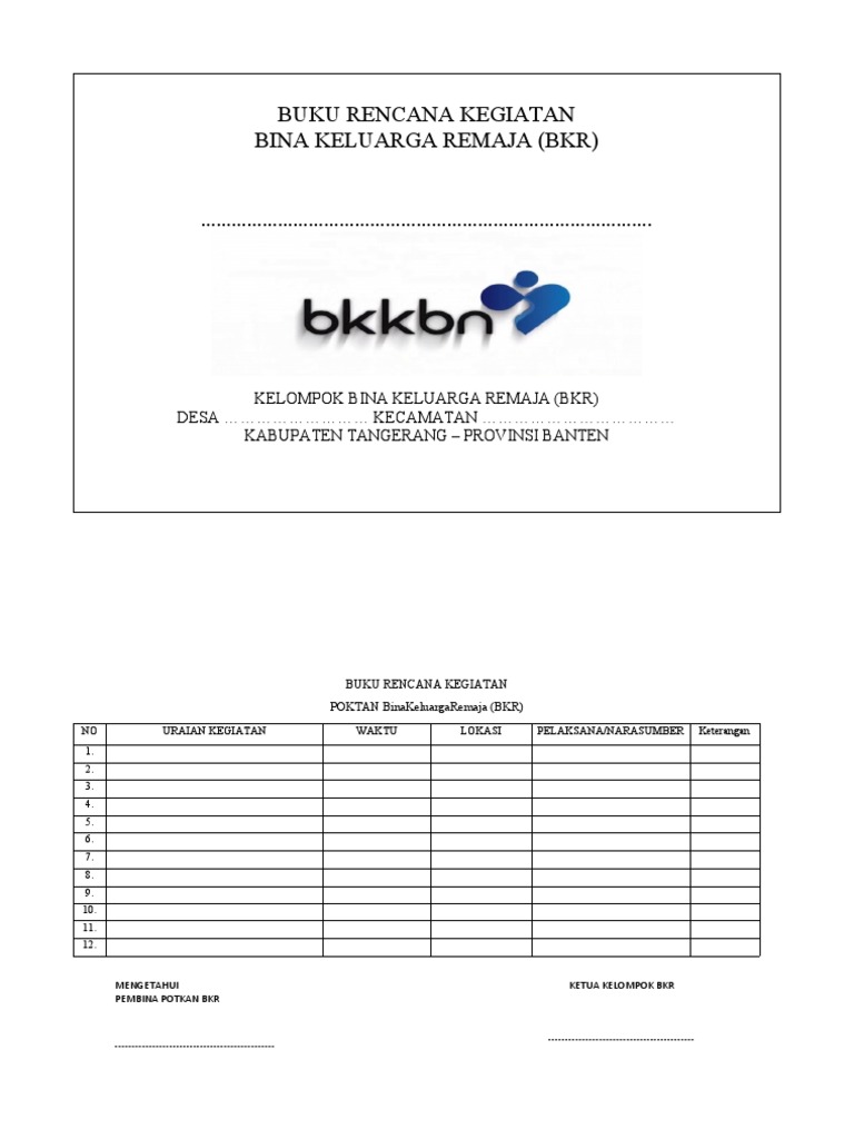 Buku Kegiatan BKR Tangerang | PDF