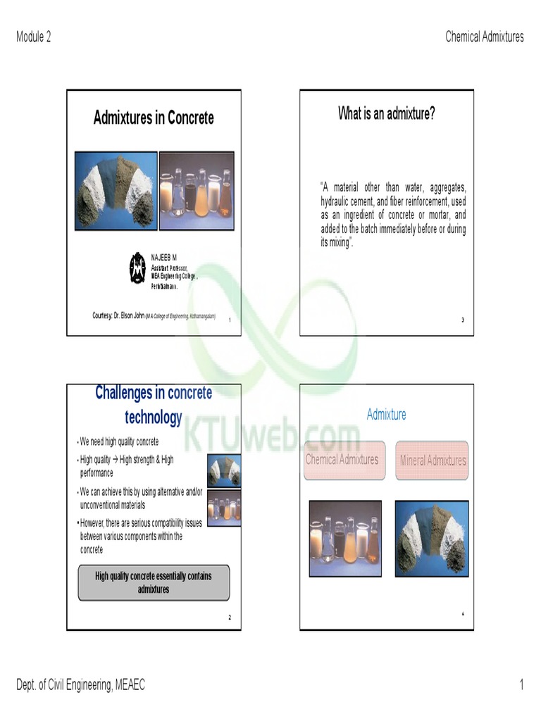 Module 2 - Part 2 (Ce 361 - Advanced Concrete Technology) | PDF | Concrete | Cement