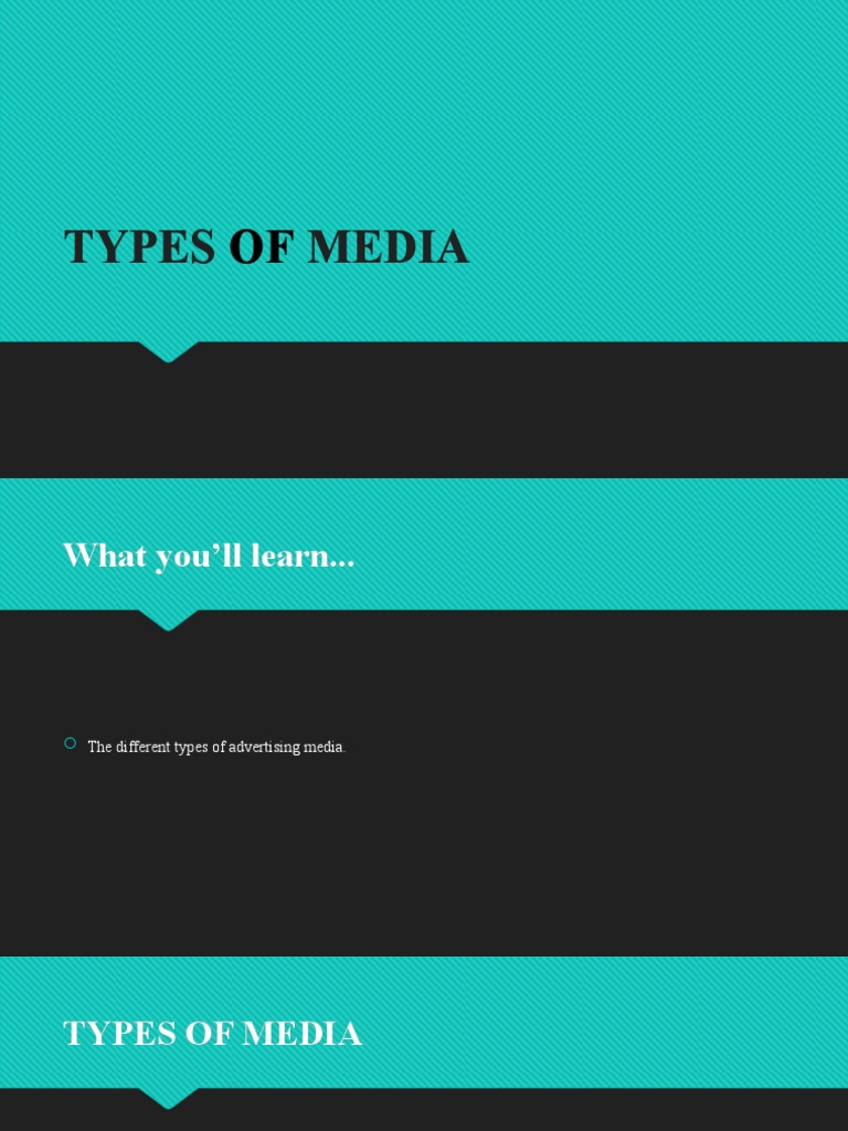 Types of Media | Download Free PDF | Mass Media | Newspapers