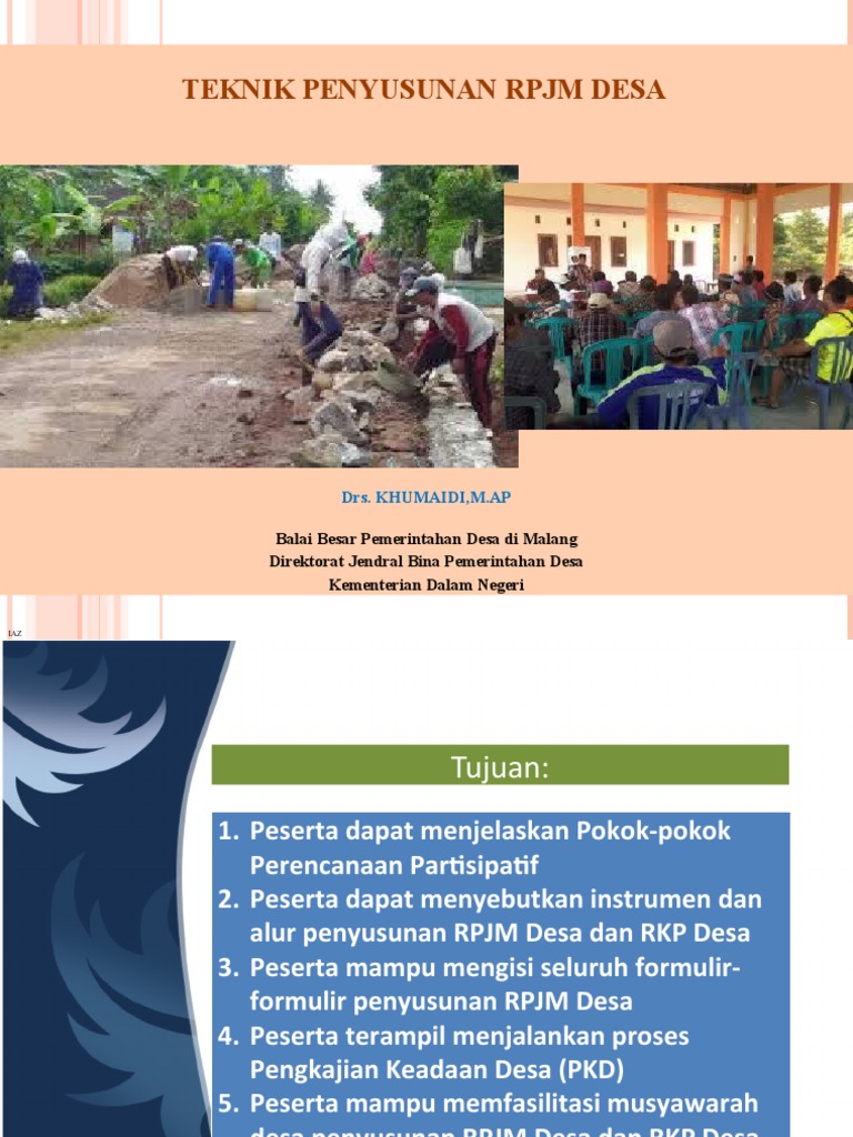 1.teknik Penyusunan RPJM Desa | PDF