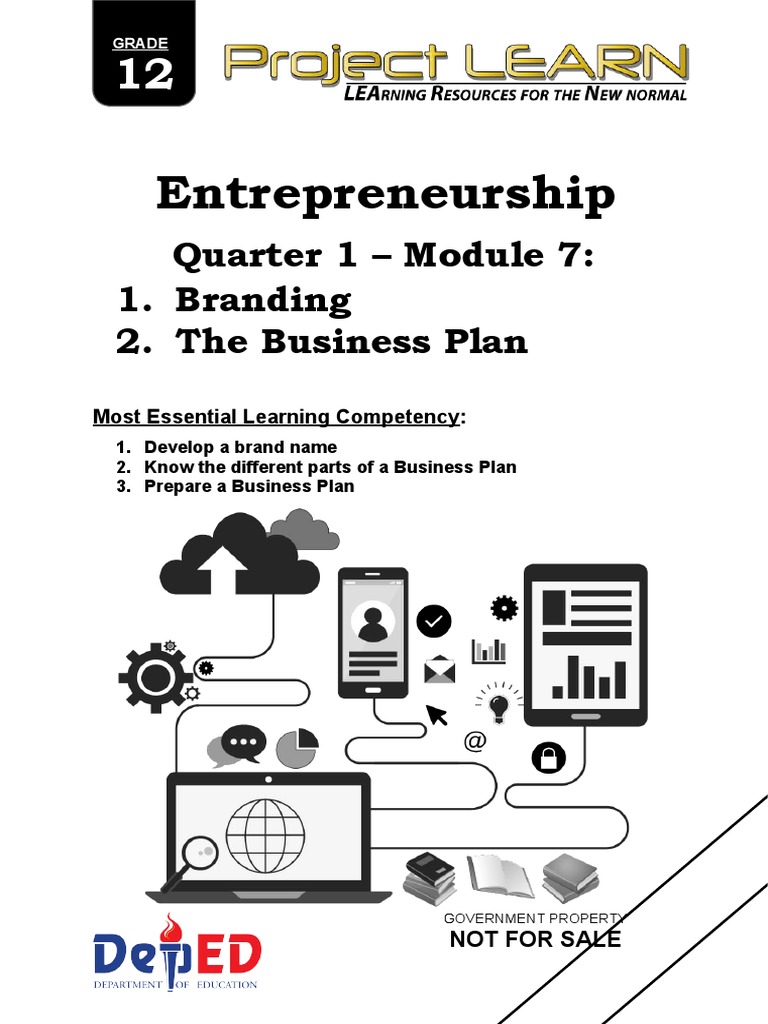 Entrepreneurship: Quarter 1 - Module 7: 1. Branding 2. The Business ...