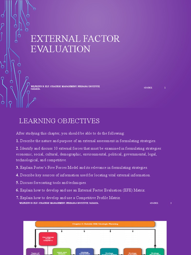 External Factor Evaluation | PDF | Strategic Management | Competition