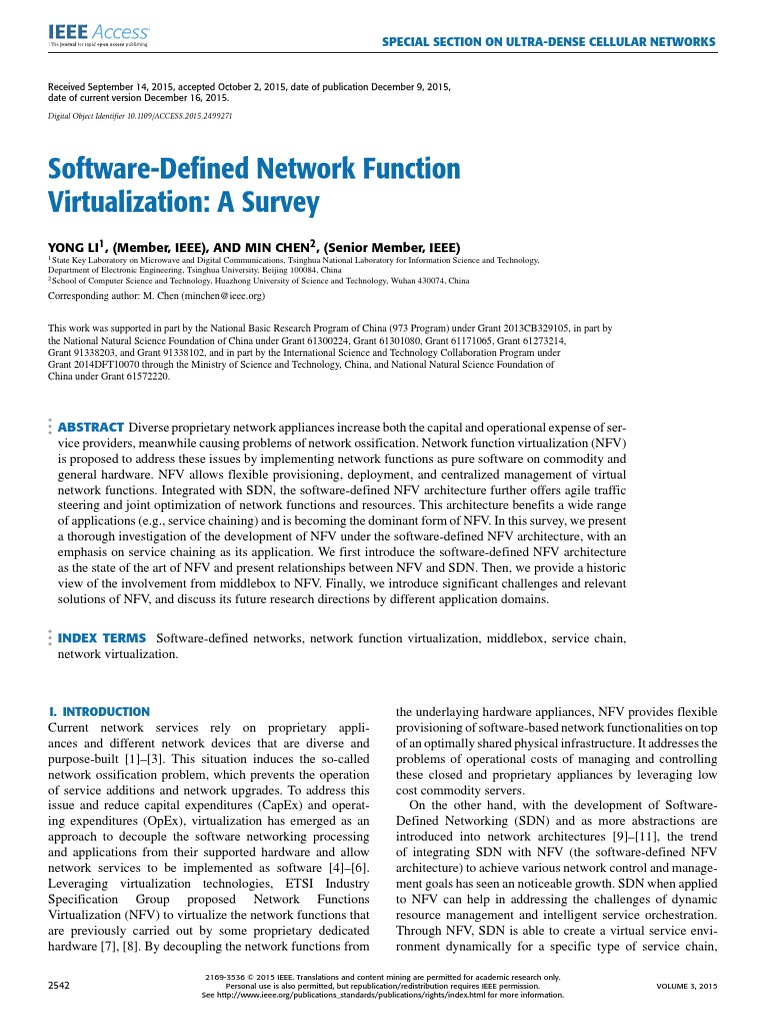 Software-Defined Network Function Virtualization A Survey | PDF | Computer Network | Firewall ...