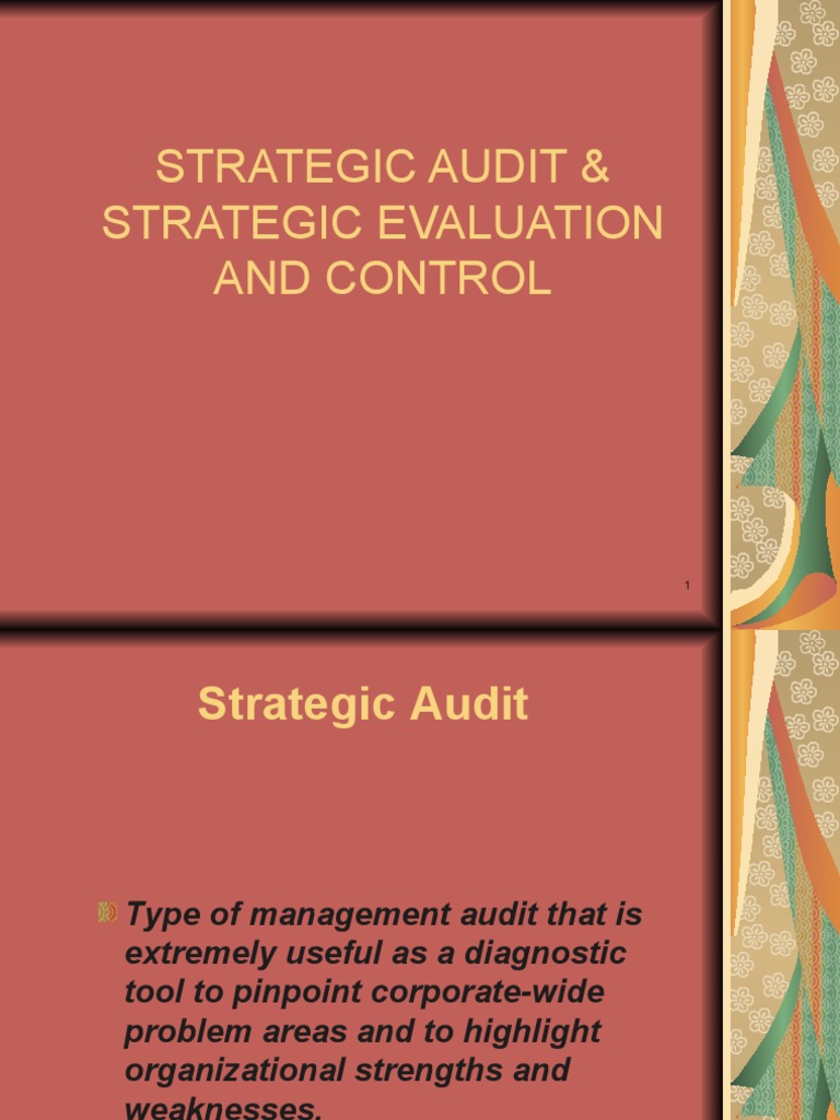 Strategic Audit & Strategic Evaluation and Control | PDF | Strategic ...