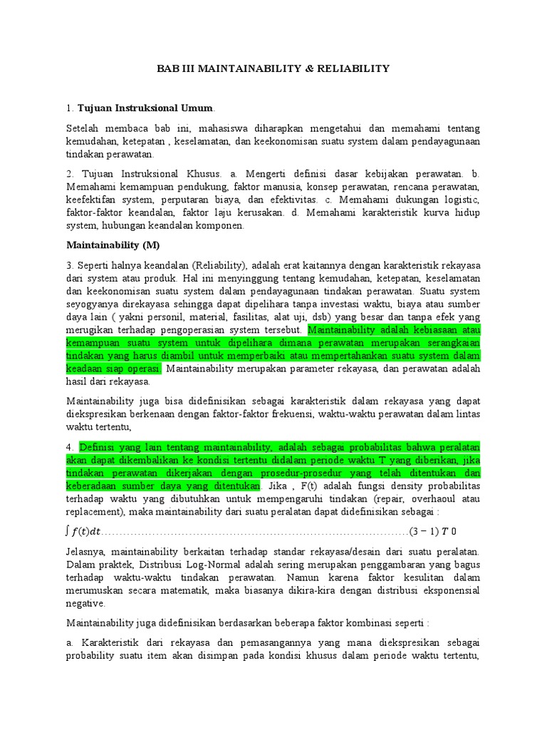 Bab Iii Maintainability | PDF | Komputer | Teknologi & Rekayasa