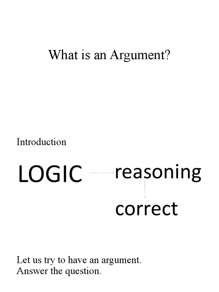 01 What Is An Argument | PDF | Argument | Proposition