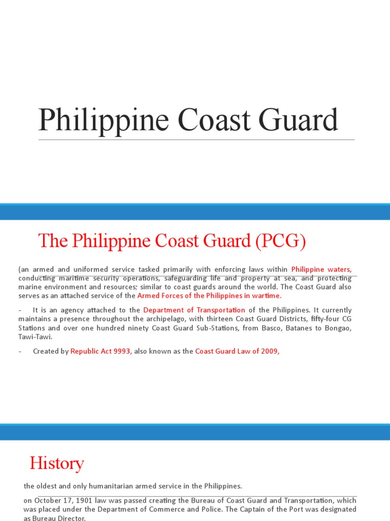 Philippine Coast Guard | PDF | Military Organization | Military