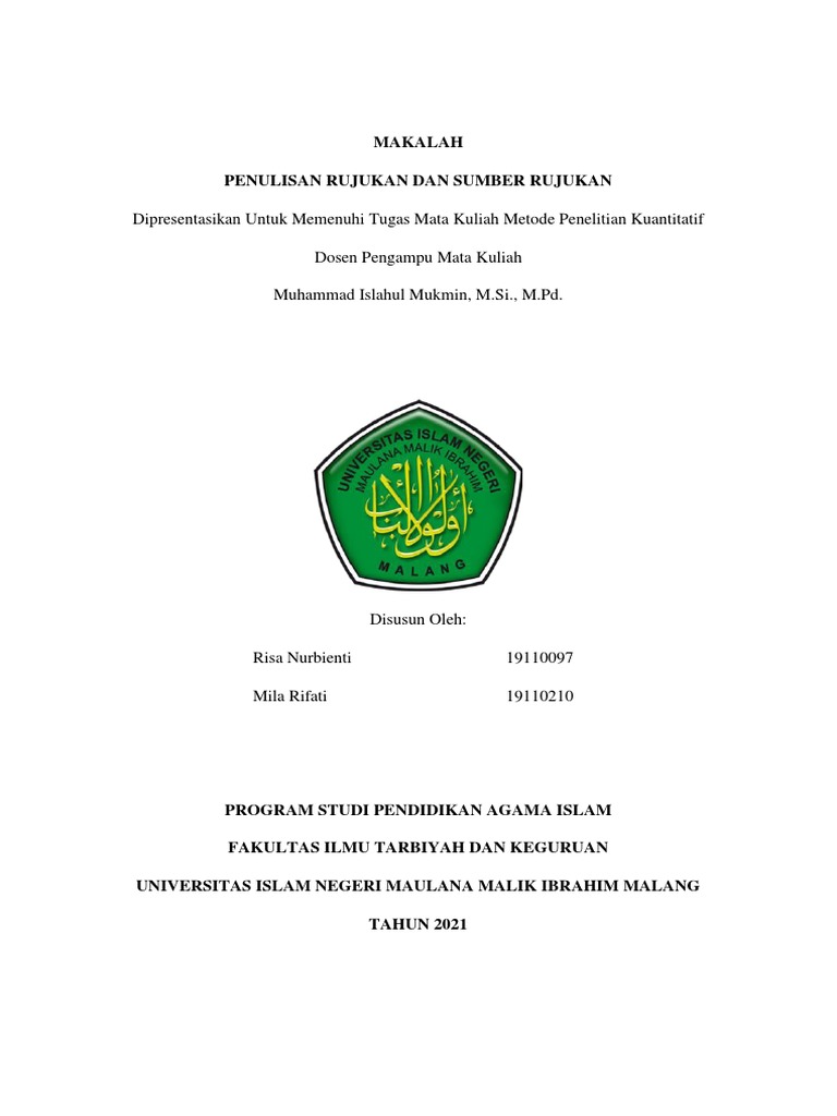 MENGEMBANGKAN PENGERTIAN RUJUKAN DAN SUMBER RUJUKAN | PDF