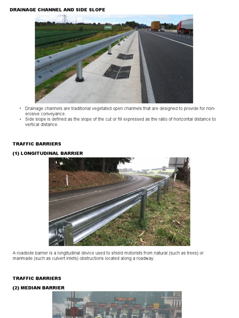 Drainage Channel and Side Slope | PDF | Road | Traffic