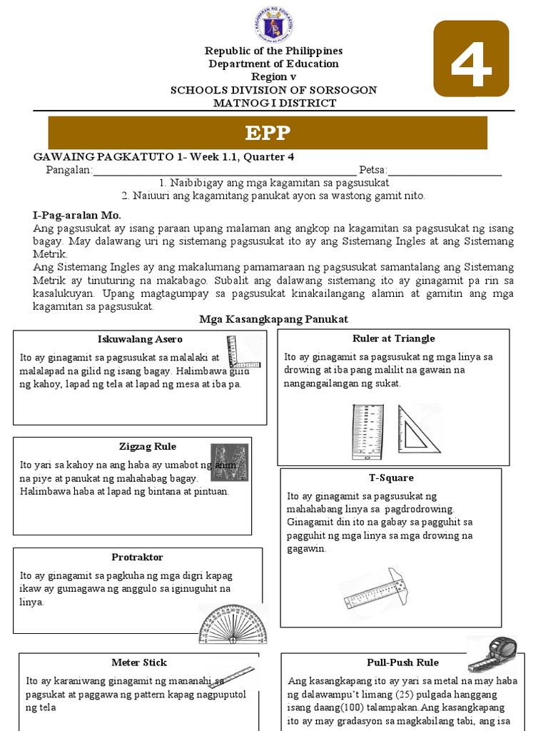 EPP4 Q4Week1 | PDF