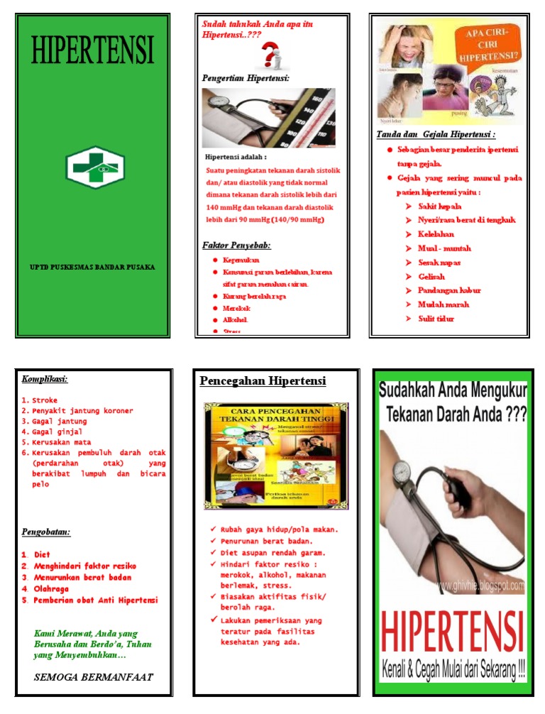 Leaflet Hipertensi | PDF