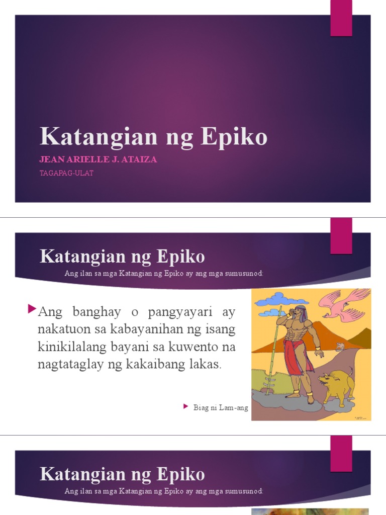 Katangian NG Epiko | PDF