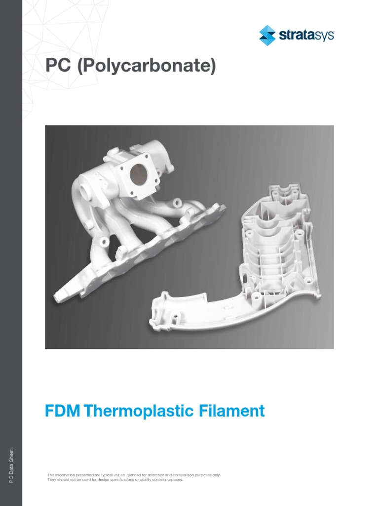 PC (Polycarbonate) : FDM Thermoplastic Filament | PDF | Strength Of ...