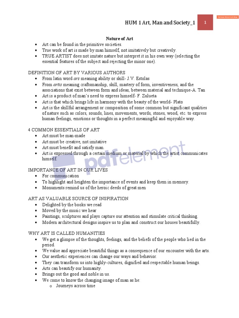 HUM 1 Art, Man and Society - 1 | PDF | Fine Art | Paintings