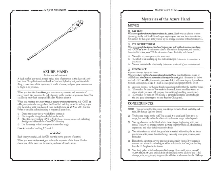 Major Arcana - Azure Hand (2-Up) | PDF | Nature