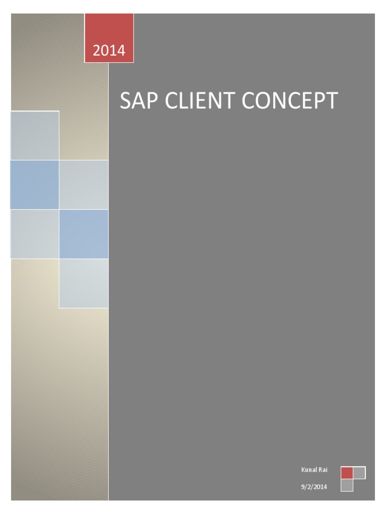 Sap Client Concept: Kunal Rai 9/2/2014 | PDF | Information Technology ...