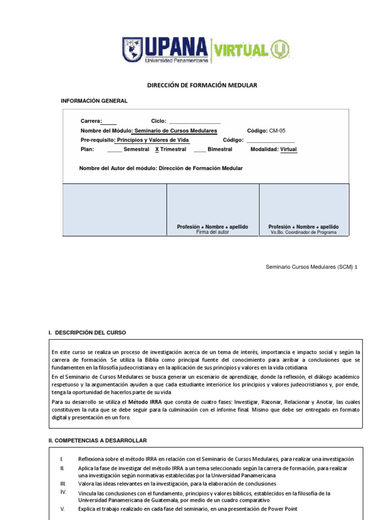 Programa Virtual Seminario Cursos Medulares | PDF | Estilo apa Programa Virtual Seminario Cursos Medulares | PDF | Estilo apa