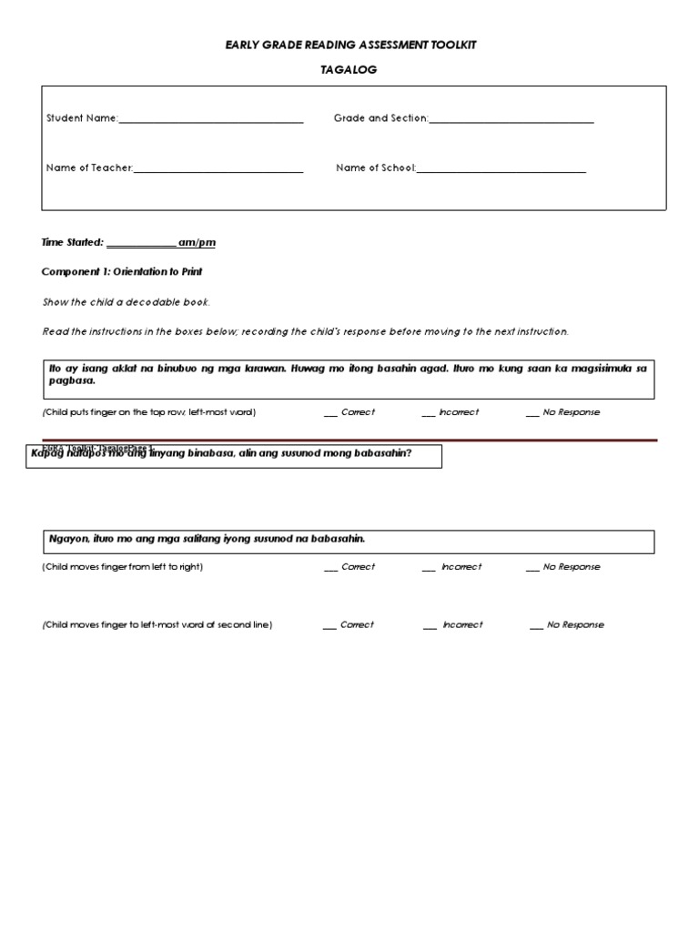 GR. 2 - 3 - EGRA-toolkit-TAGALOG-GR. 2 - 3 | PDF